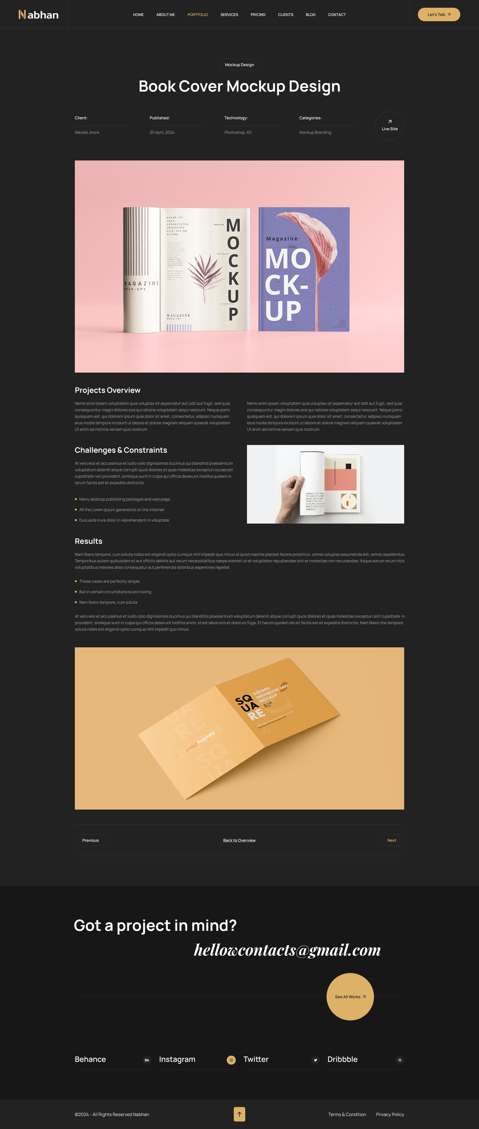 Nabhan - Personal Portfolio Figma Template by Theme-vally | ThemeForest